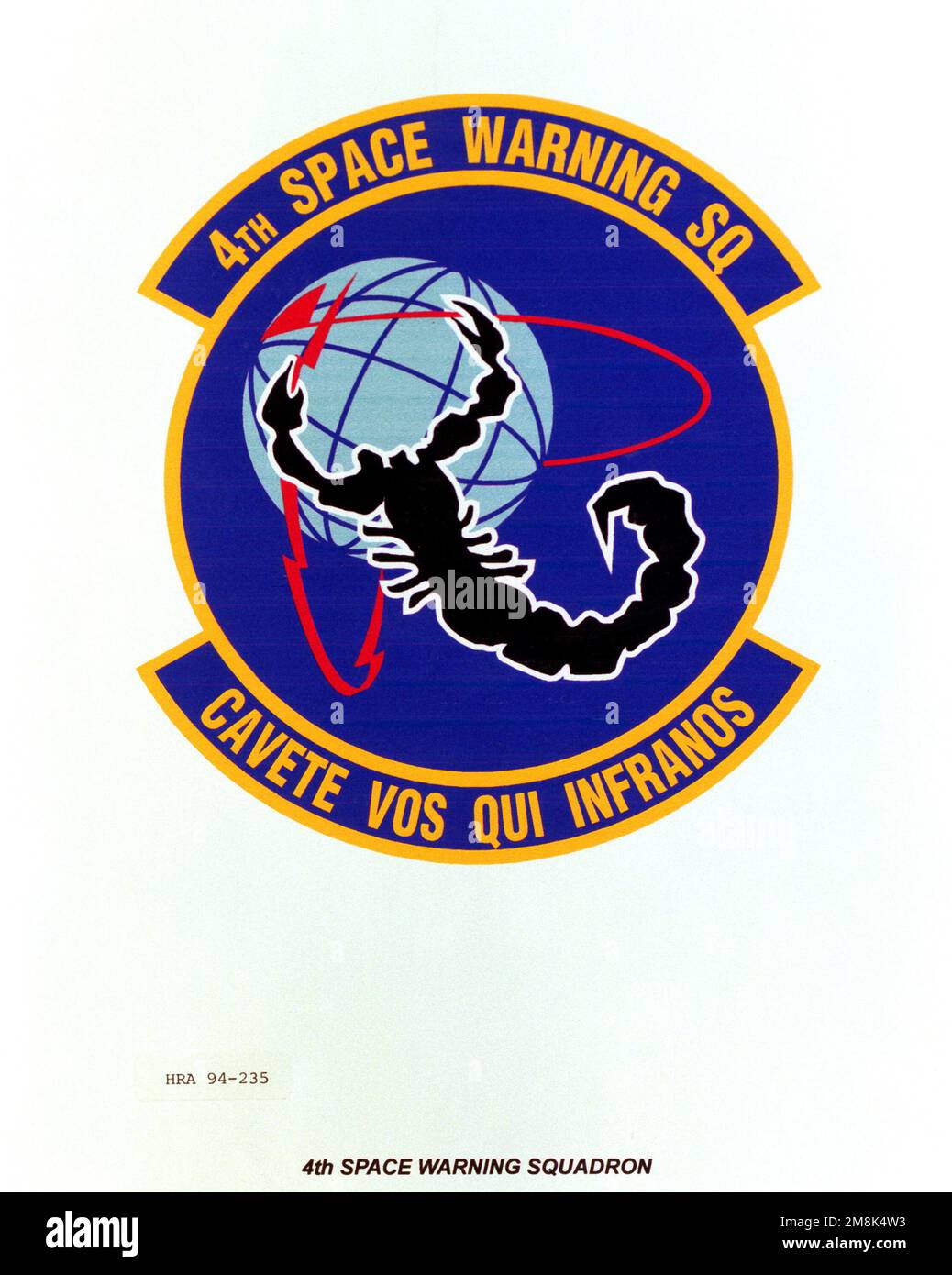 Approved Insignia of the 4th Space Warning Squadron. Country: Unknown ...