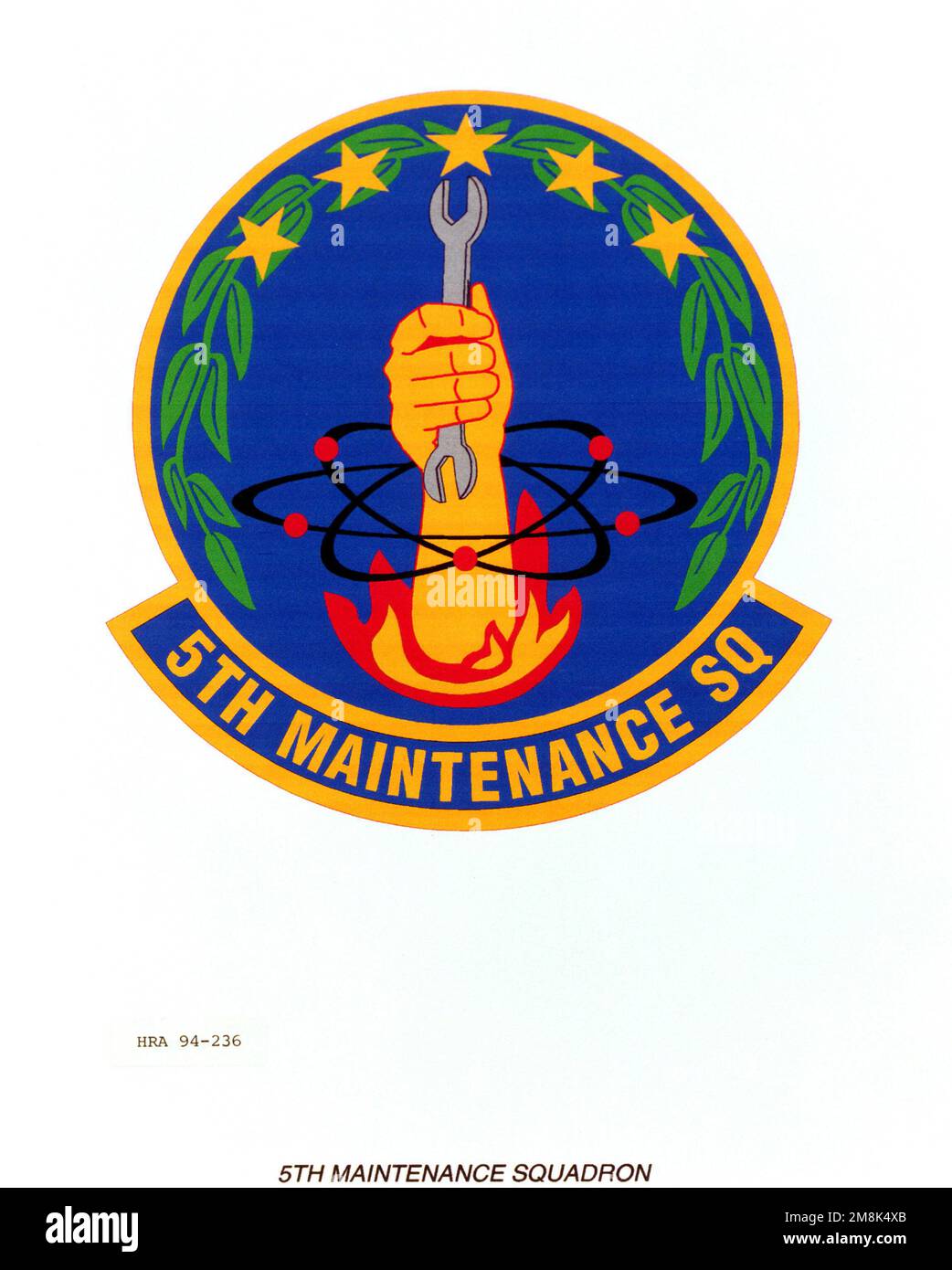Approved Insignia of the 5th Maintenance Squadron. Country: Unknown Stock Photo - Alamy