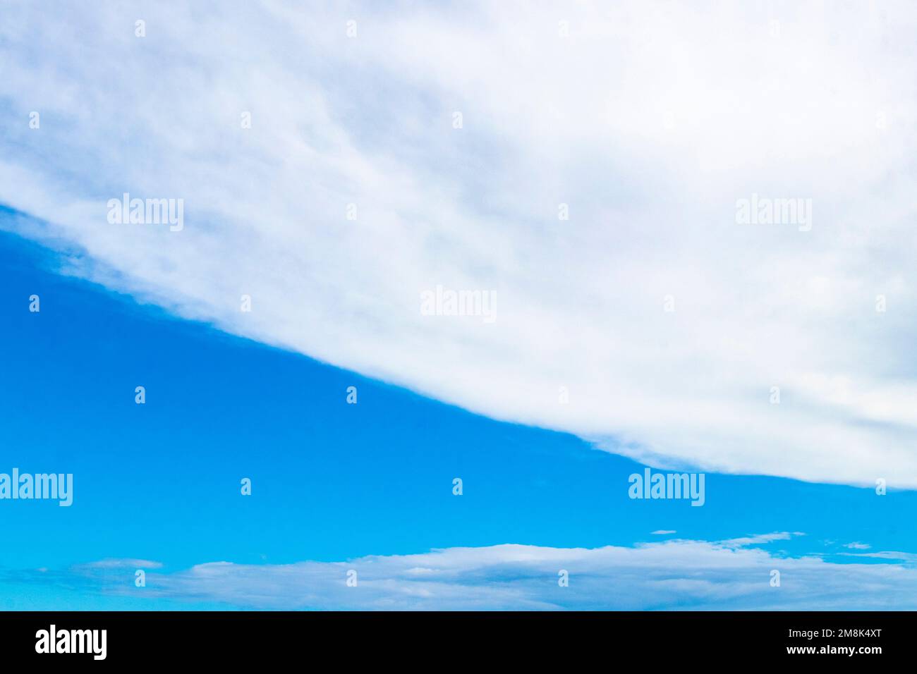 Blue sky with chemical cumulus clouds chemical sky scalar waves and ...