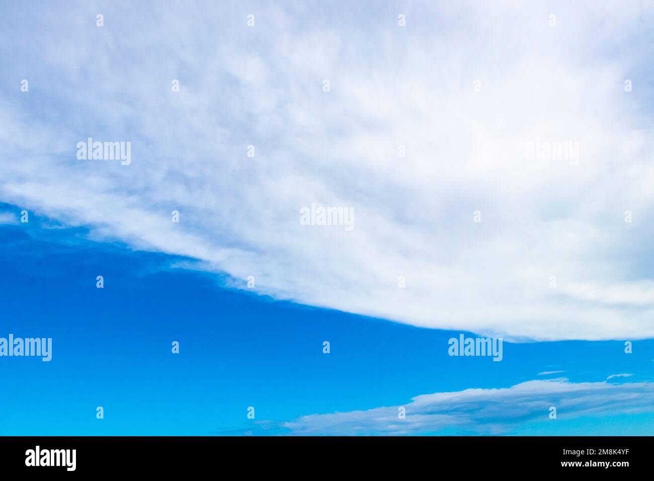 Blue sky with chemical cumulus clouds chemical sky scalar waves and ...