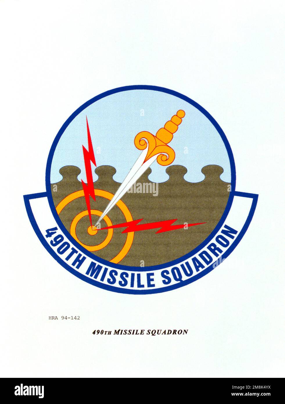 Approved Insignia of the 490th Missile Squadron. Country: Unknown Stock Photo - Alamy