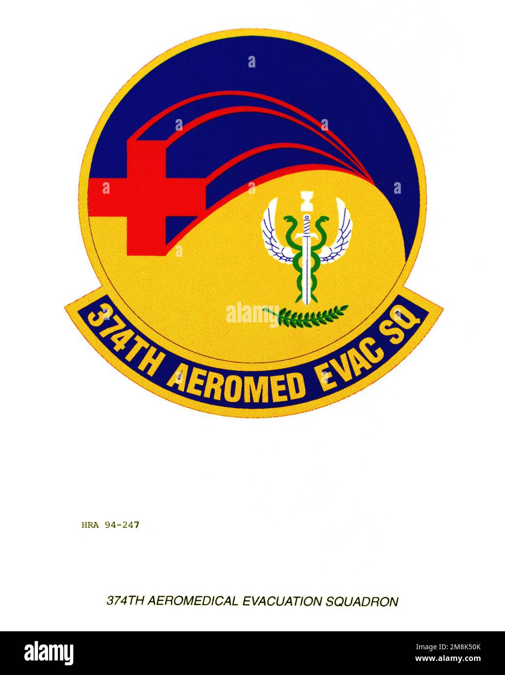 Approved Insignia of the 374th Aeromedical Evacuation Squadron. Country ...