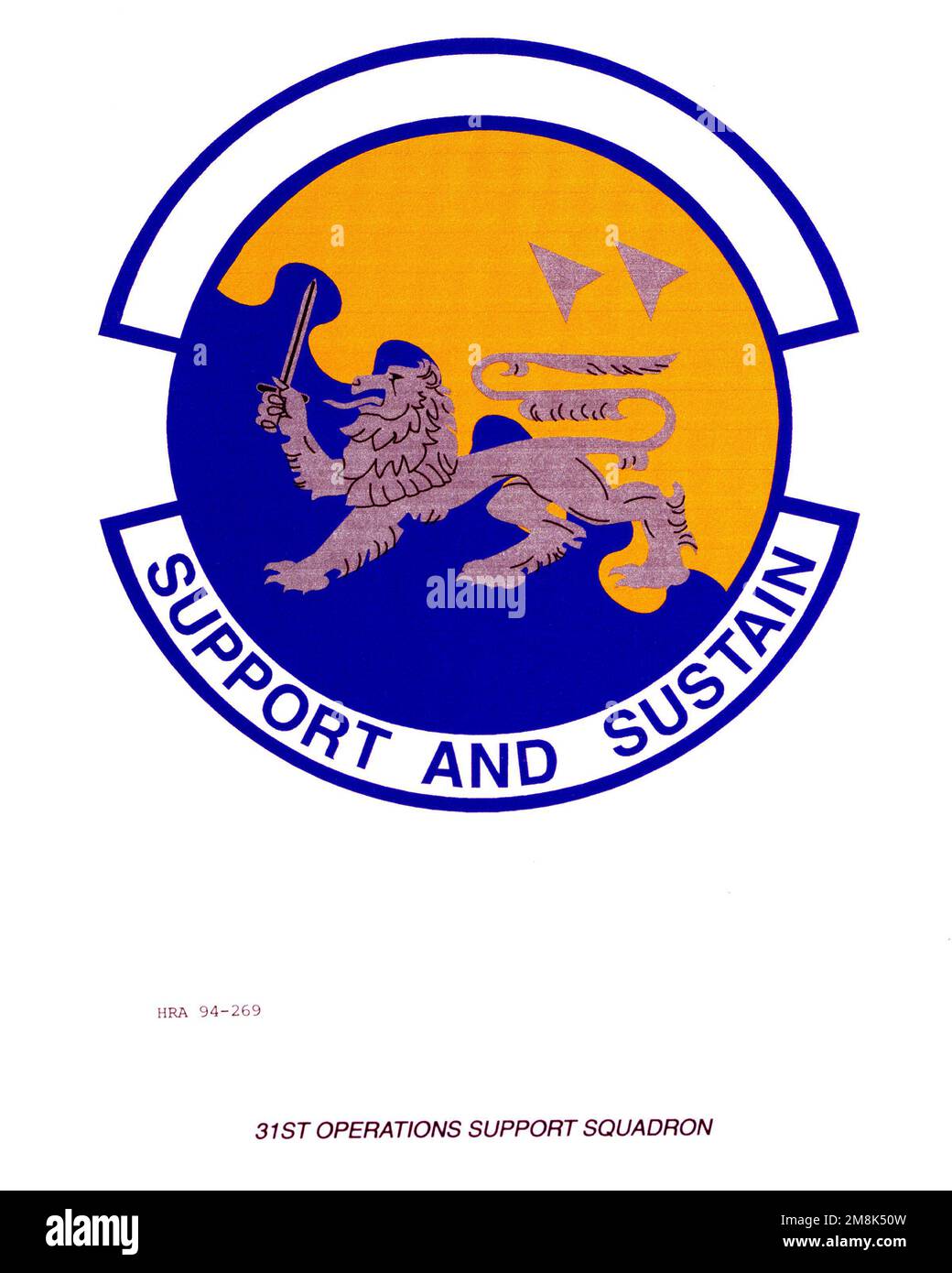 Approved Insignia of the 31st Operations Support Squadron. Country ...