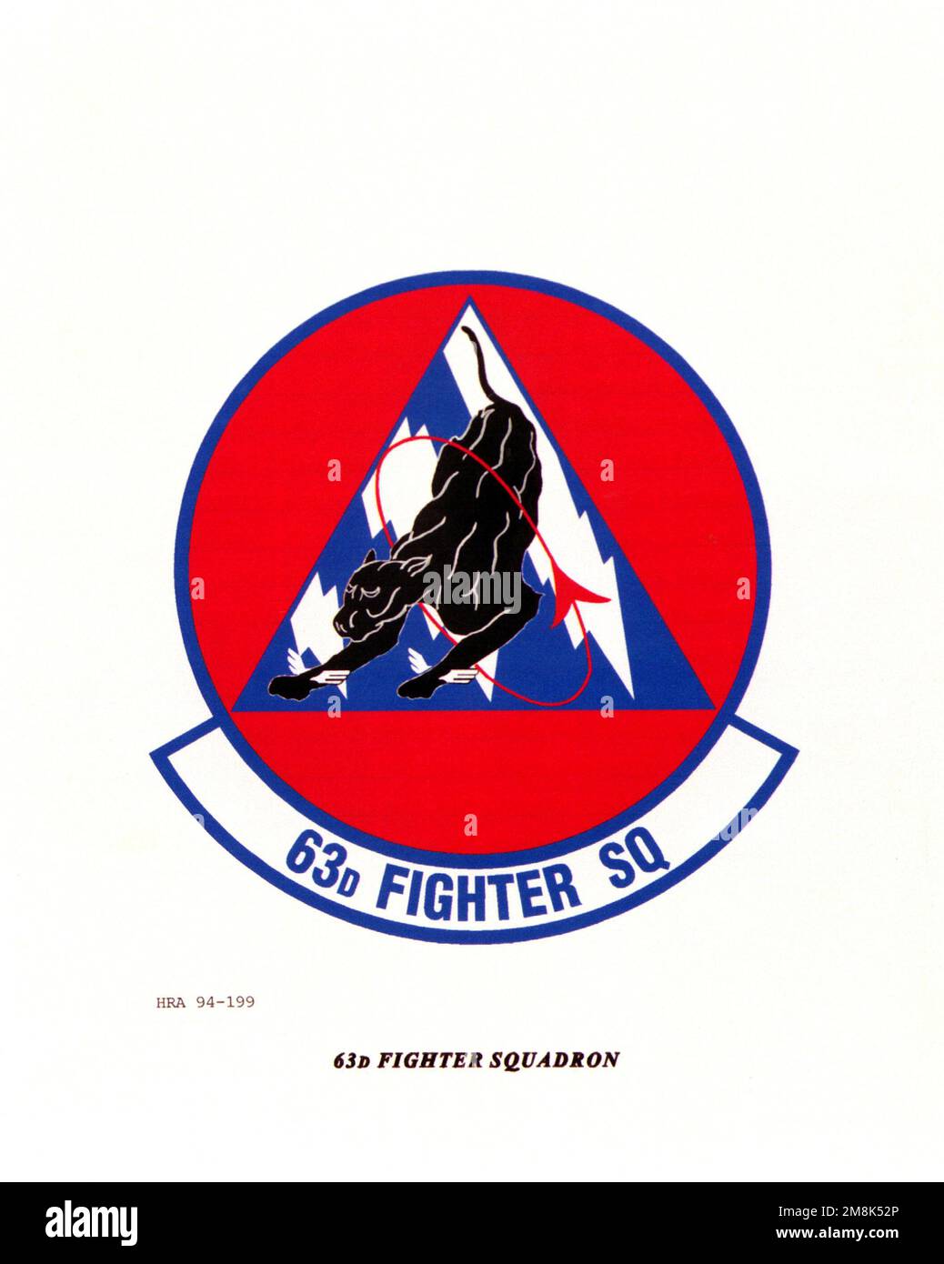 Approved Insignia of the 63rd Fighter Squadron. Country: Unknown Stock Photo - Alamy