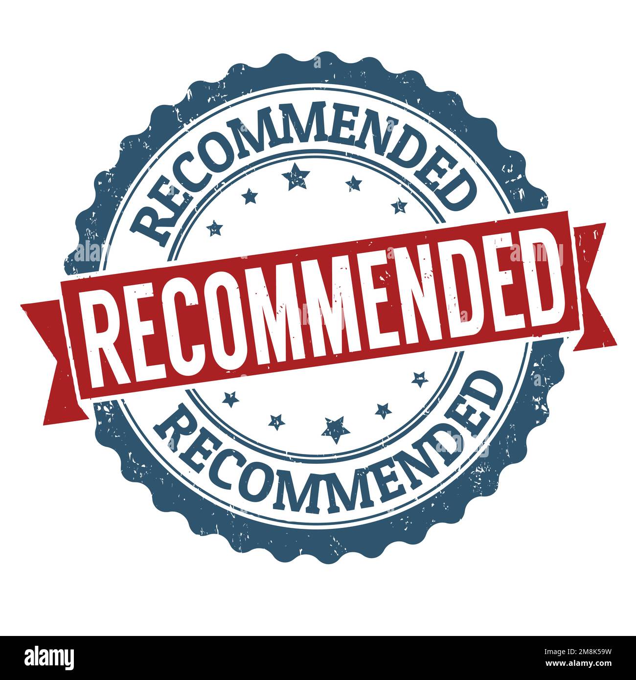 Recommended grunge rubber stamp on white background, vector ...