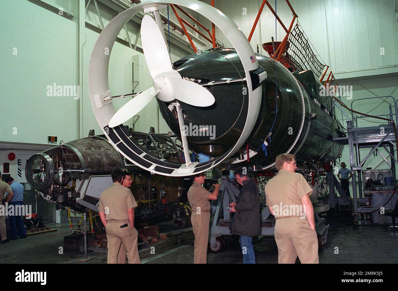 The main propeller of the AVALON (DSRV-2) Deep Submergence Rescue Vehicle as viewed from the ...
