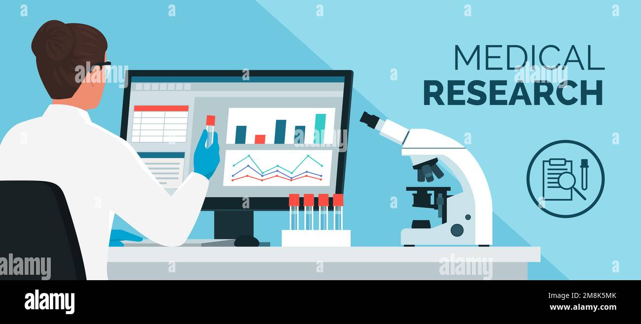 Microscope in laboratory on Stock Vector Images - Alamy