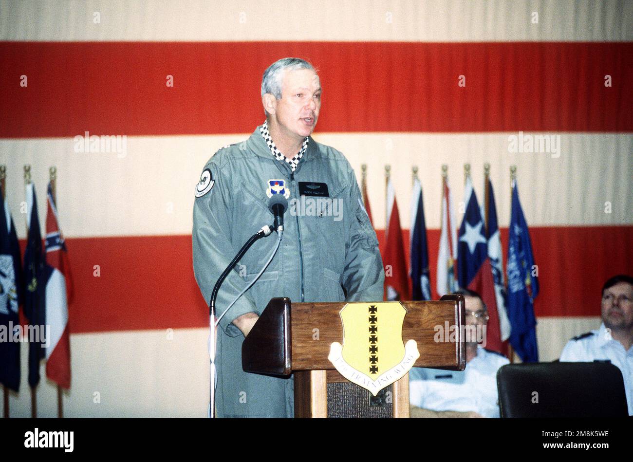 General Henry Viccellio, AETC Commander, speaks to the audience prior ...