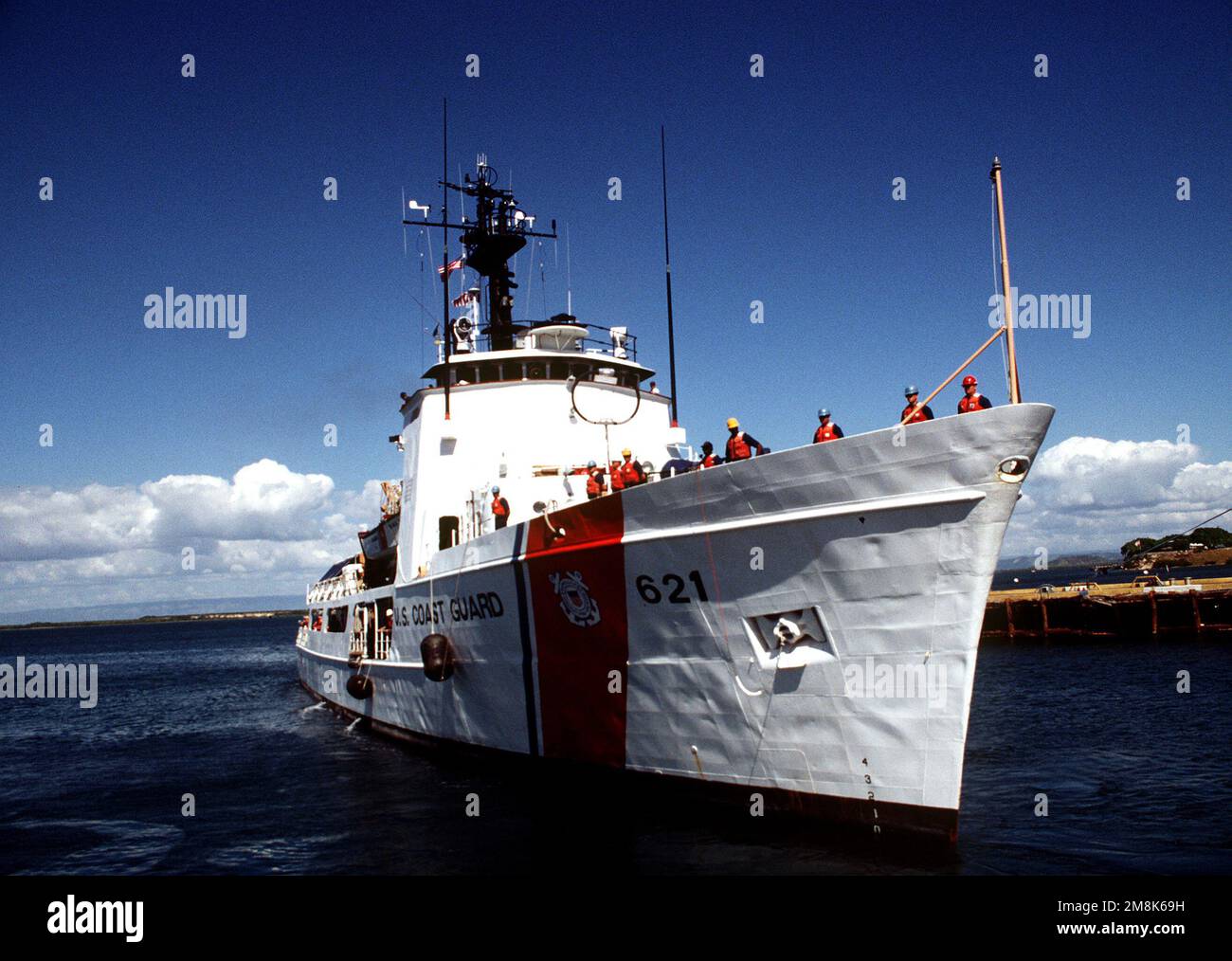 The U.S. Coast Guard Cutter Valiant leaves with voluntary Haitian ...