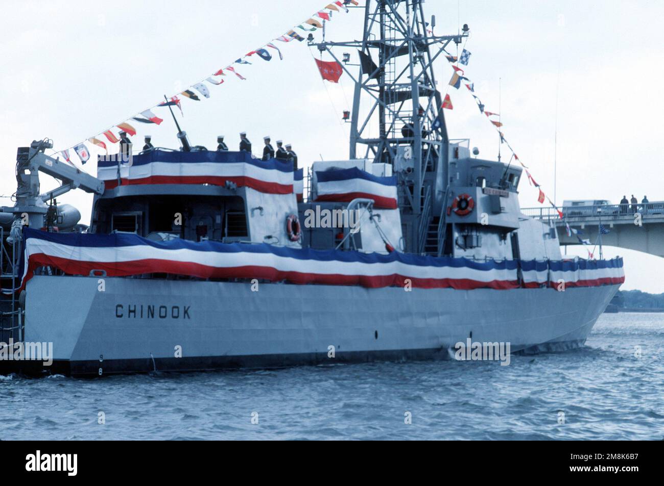 A close-in starboard quarter view of the coastal patrol ship USS ...