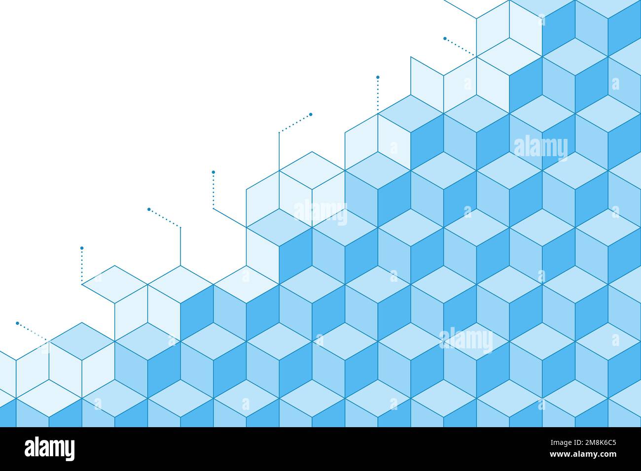 Tridimensional blocks pattern background with copy space, development ...