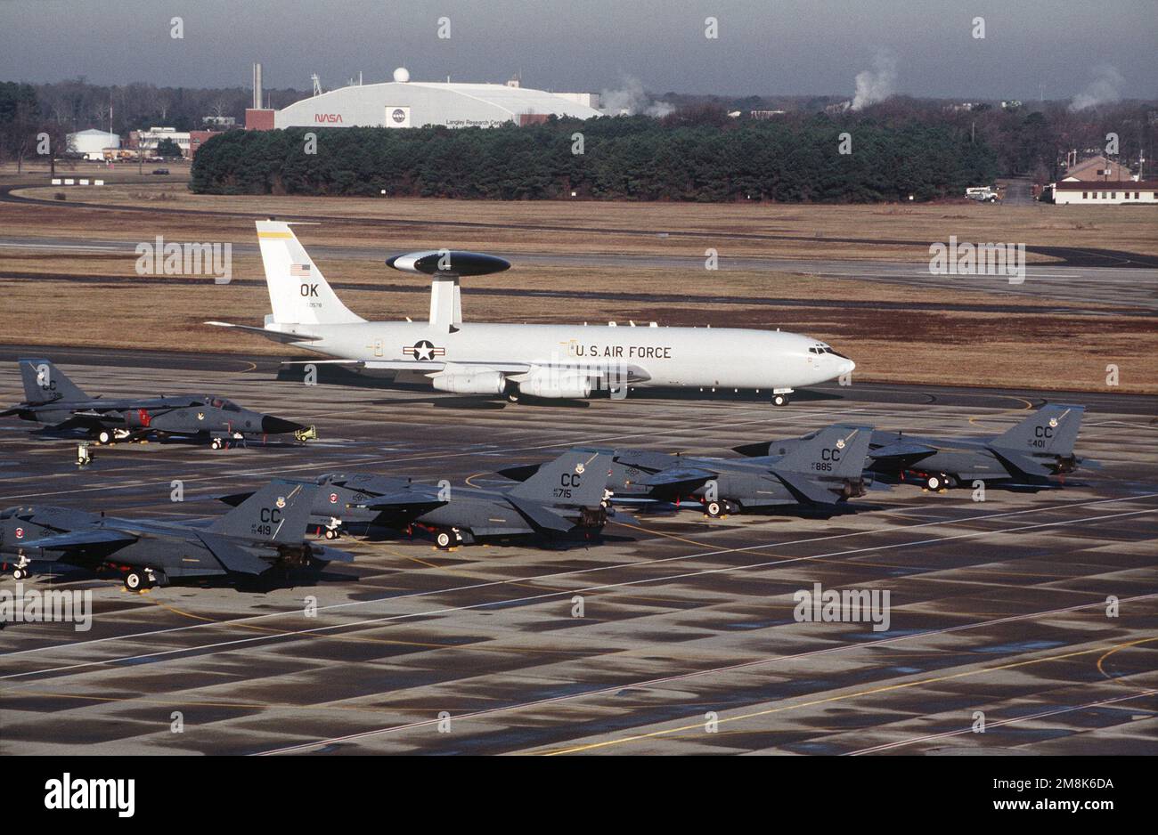 An E-3B Sentry Airborne Early Warning Control System (AWACS) from ...