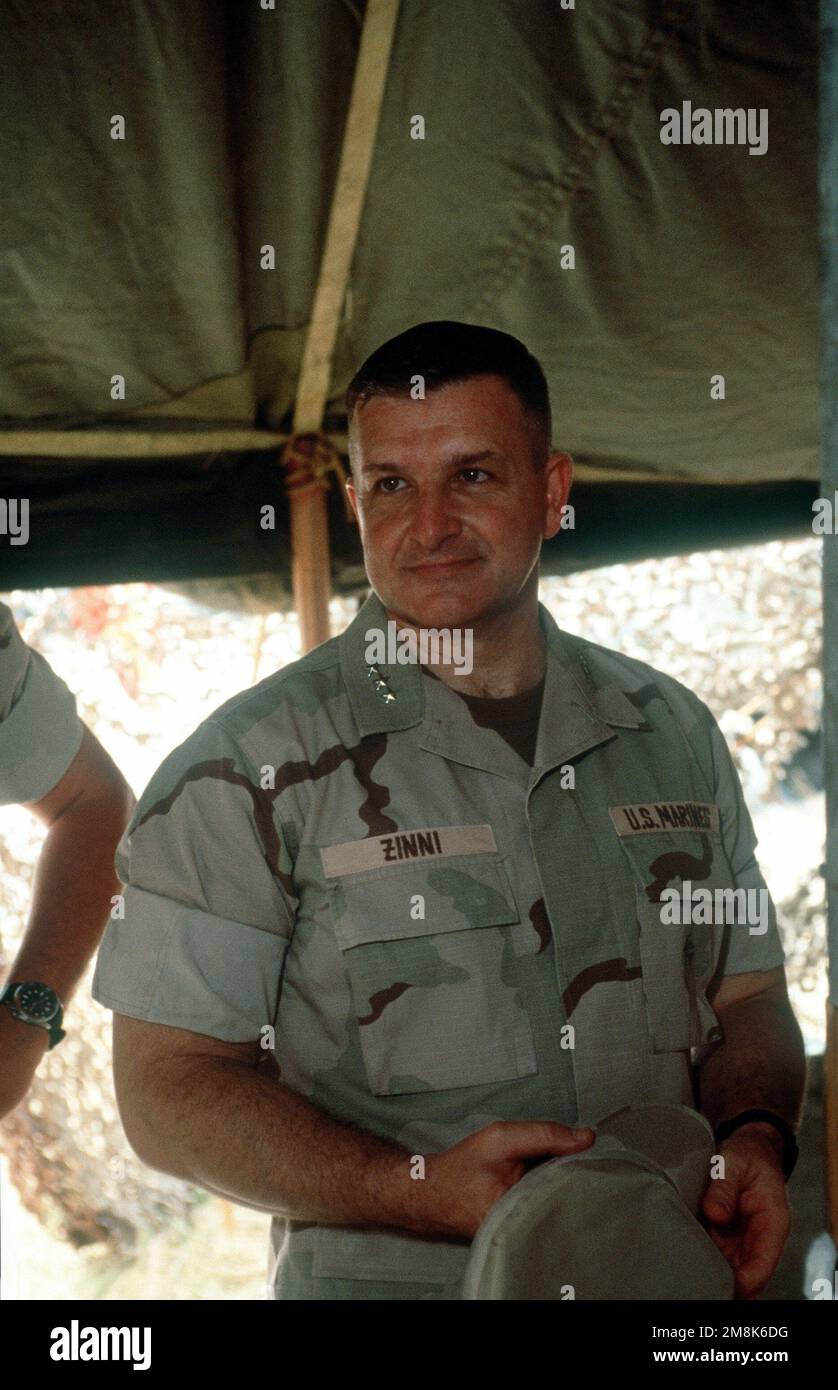 Operation United Shield...USMC LT. GEN. Anthony Zinni, Commander of the ...
