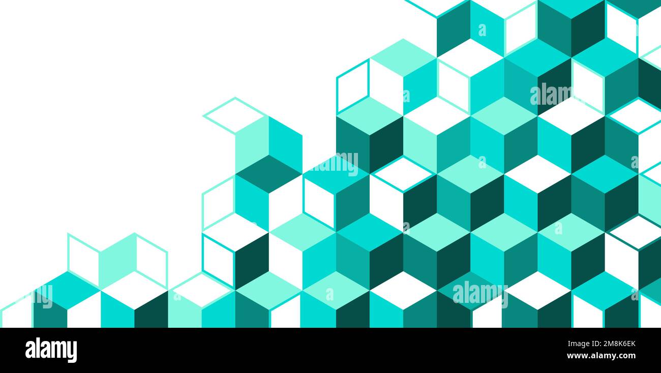 Tridimensional blocks pattern background with copy space, development ...