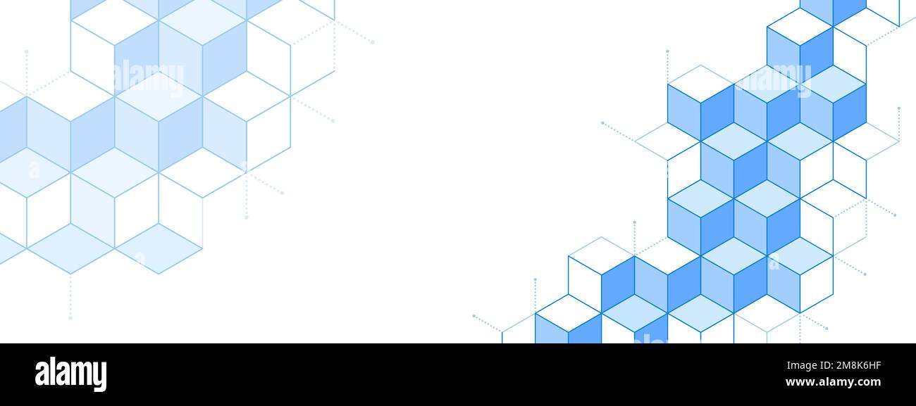 Tridimensional blocks pattern background with copy space, development ...