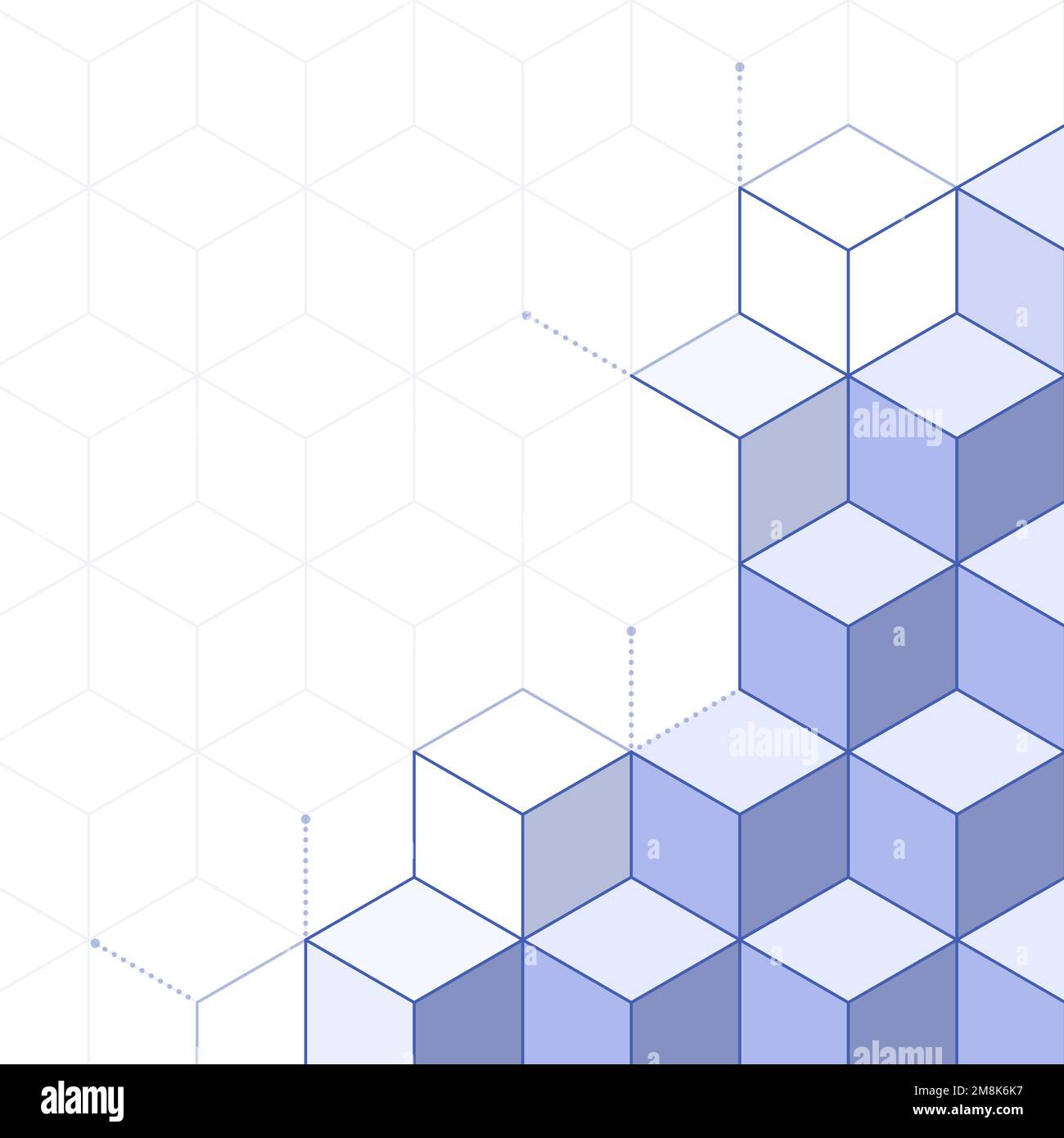 Tridimensional blocks pattern background with copy space, development ...