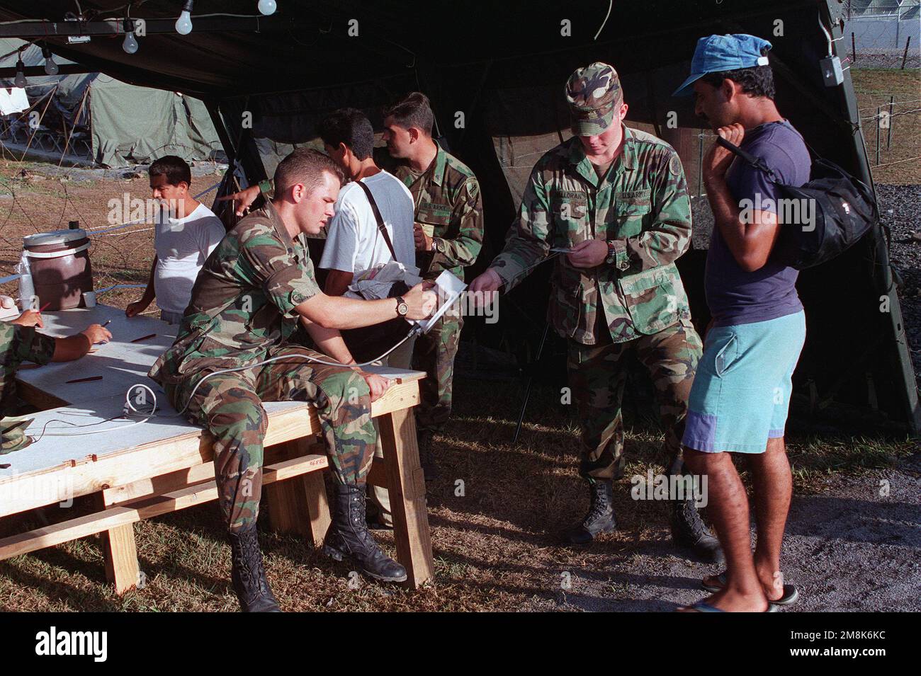Members of the Air Force 24th Wing, Air Police and the 92nd Military ...