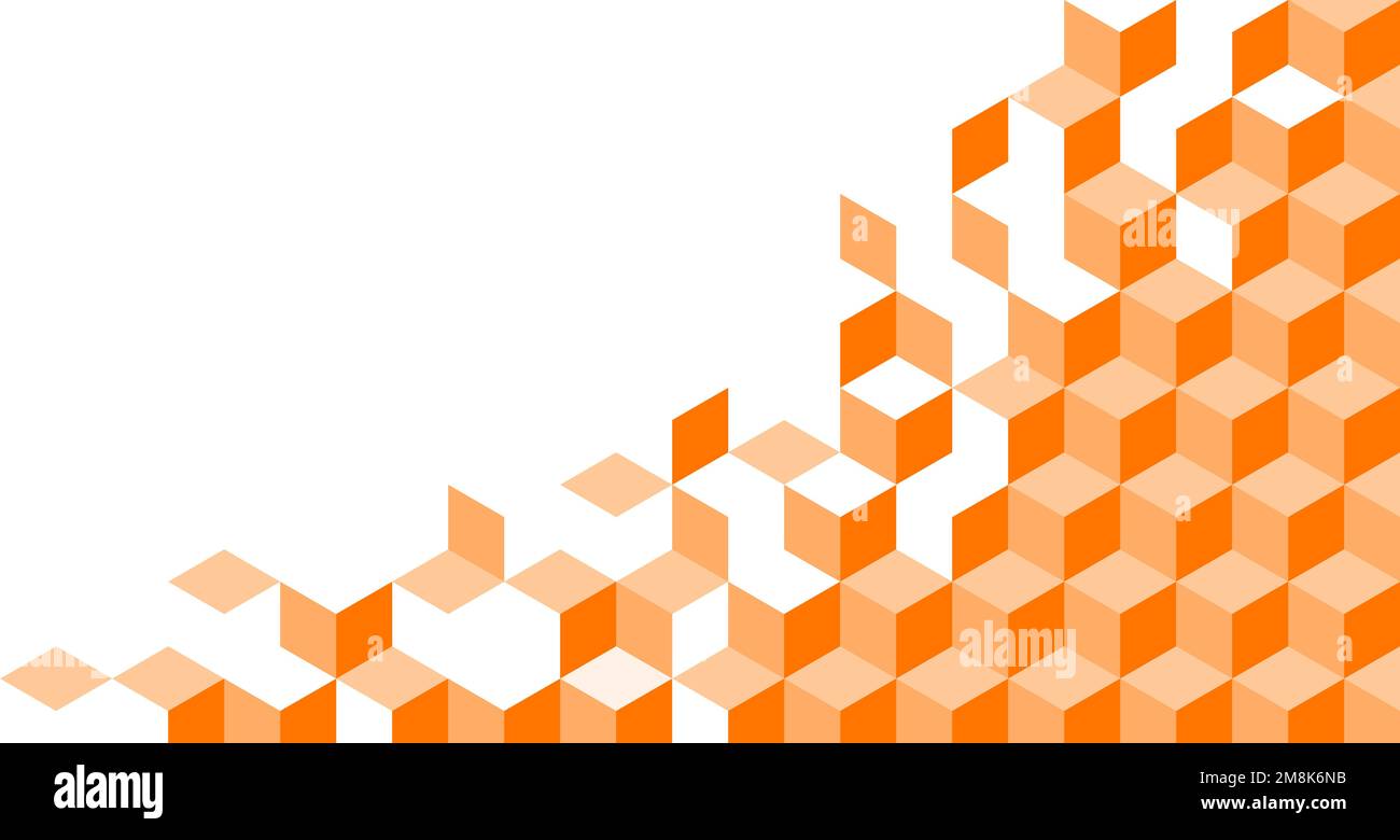 Tridimensional blocks pattern background with copy space, development ...