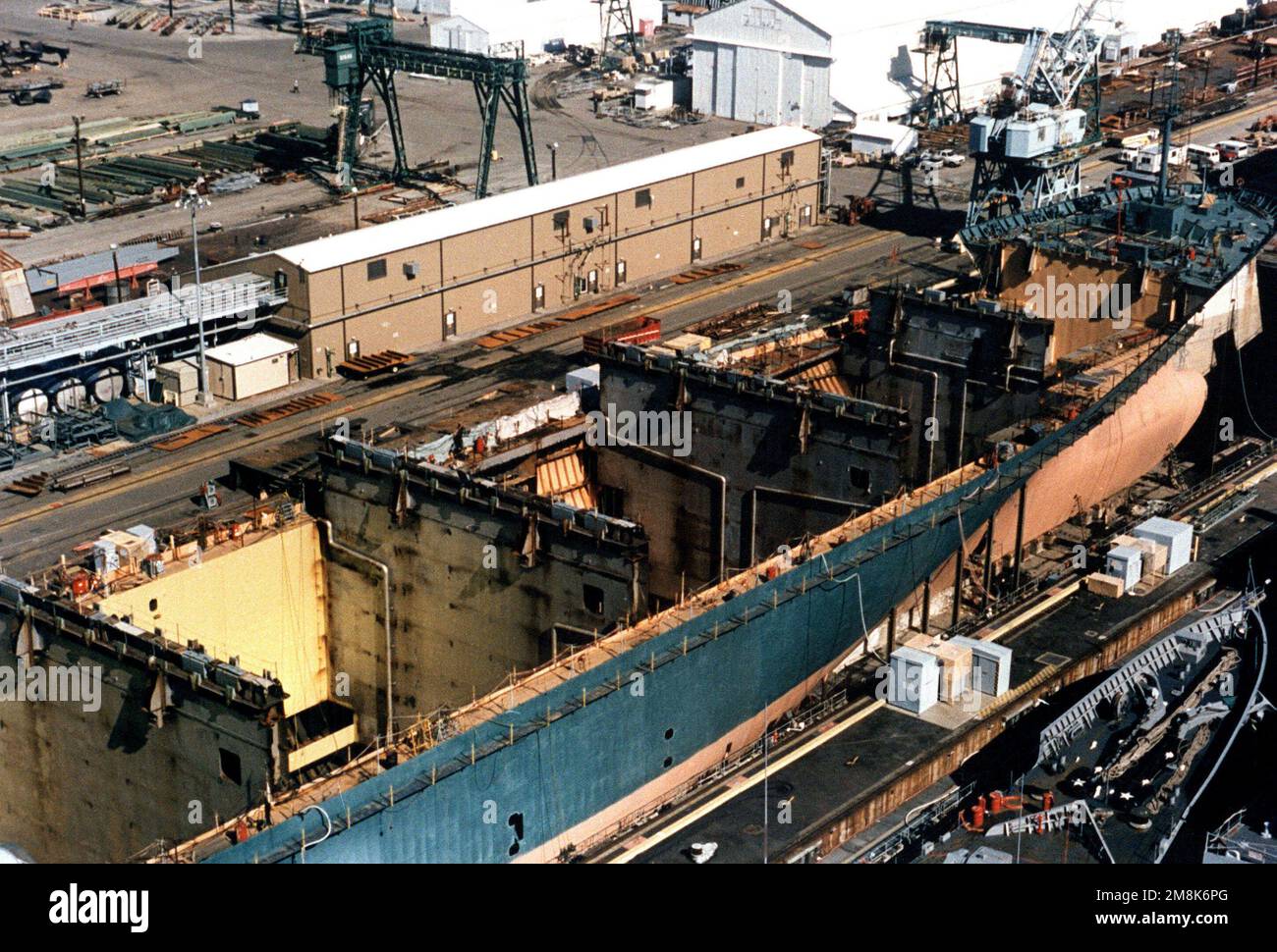 A view of the starboard bow section of the Military Sealift Command's ...