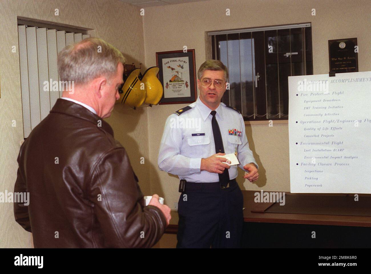 MAJ. Alex Peat, 774th Civil Engineering Squadron Commander, briefs Gen ...