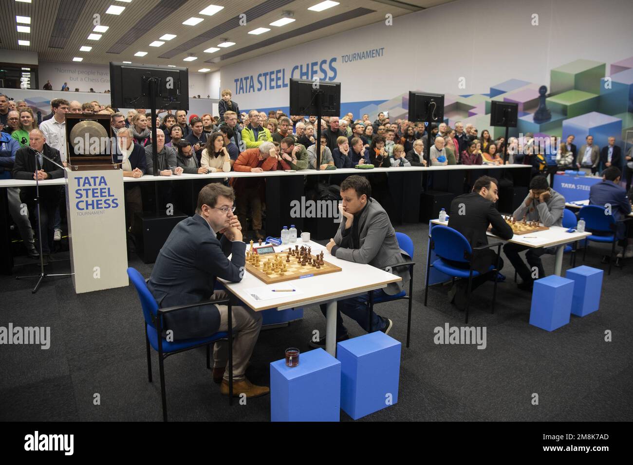 WIJK AAN ZEE - Erwin L'Ami in his match against Luis Supi during the ...