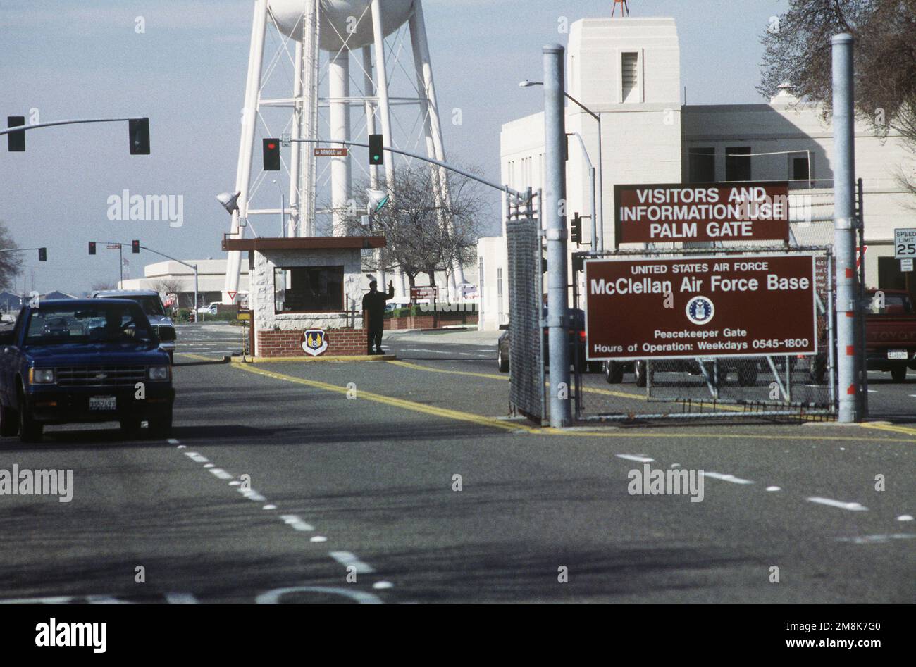 A medium-range view of the Peacekeeper Gate. Base: Mcclellan Air Force ...