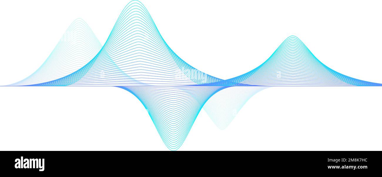 Wave background with copy space, motion and audio concept Stock Vector ...