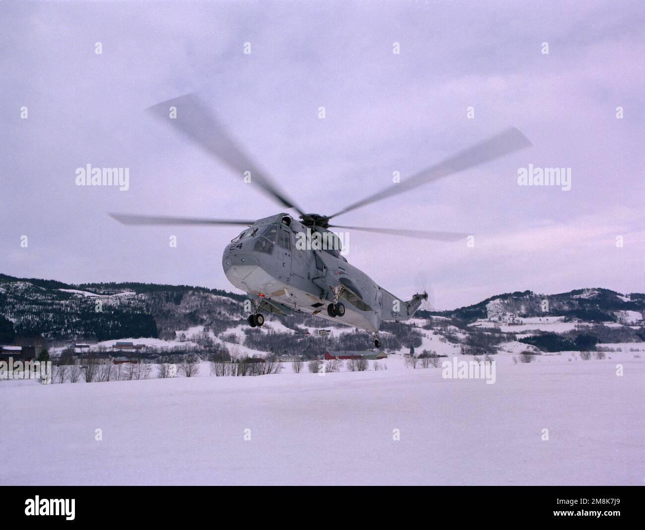 An SH-3 Sea King helicopter of Commander Second Fleet (COMSECONDFLT) is ...