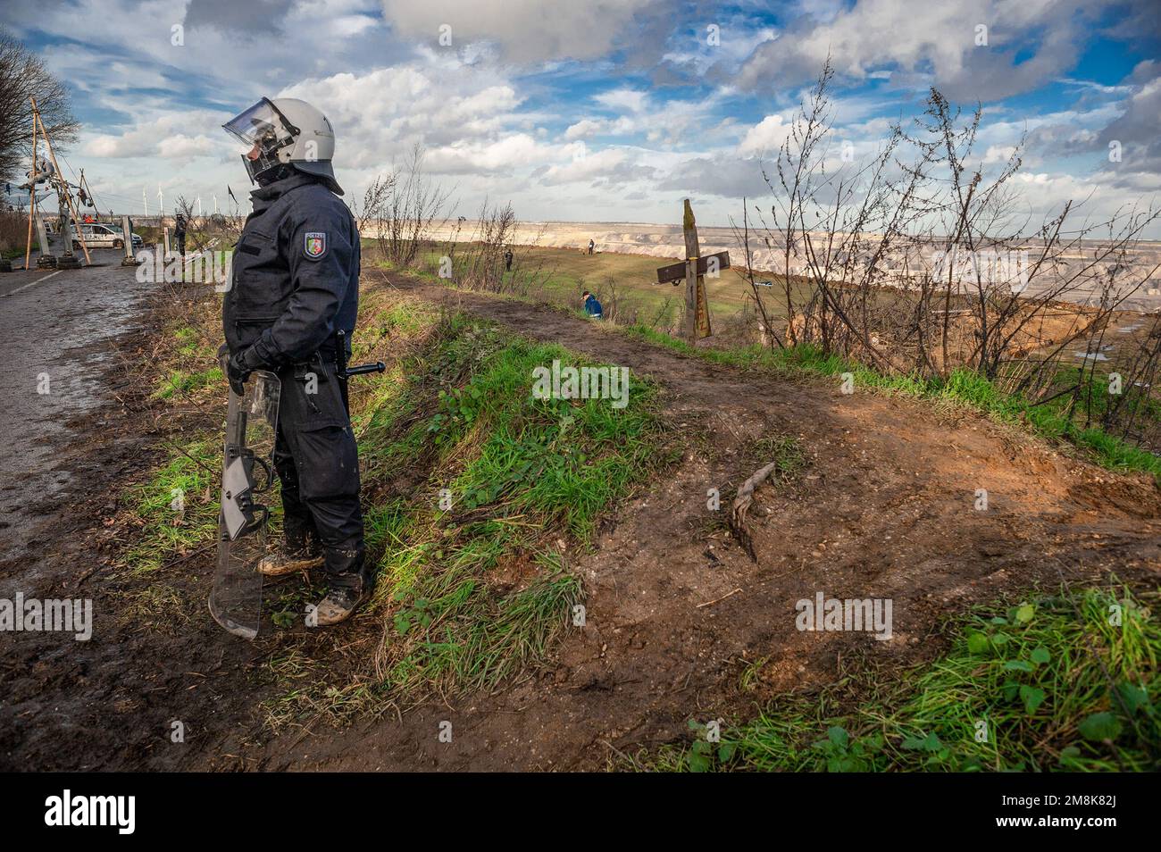 Lutzerath, Germany. 11th Jan, 2023. View of Open-Pit mine in Lutzerath ...