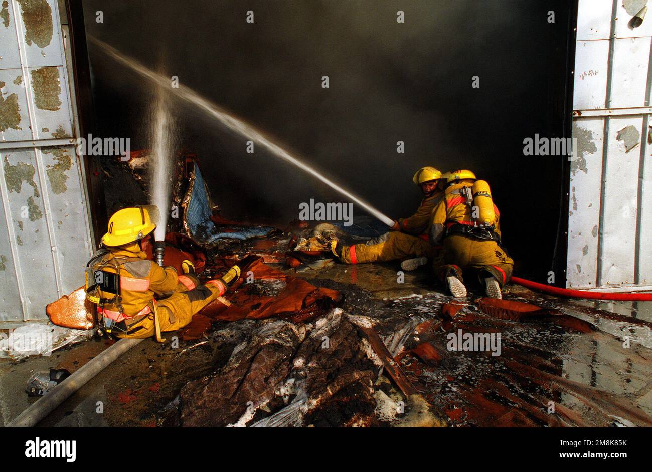 Firefighters Aviation Boatswain's Mate (Aircraft Handler) Second Class ...