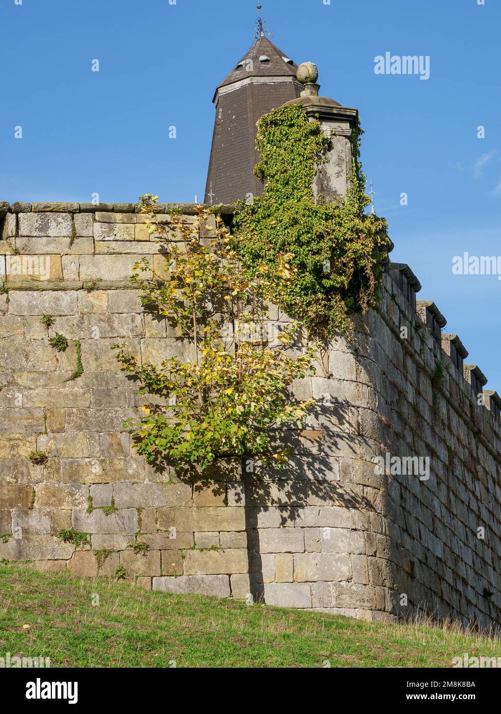 A beautiful view of historic castle and city of Bad Bentheim, Germany ...