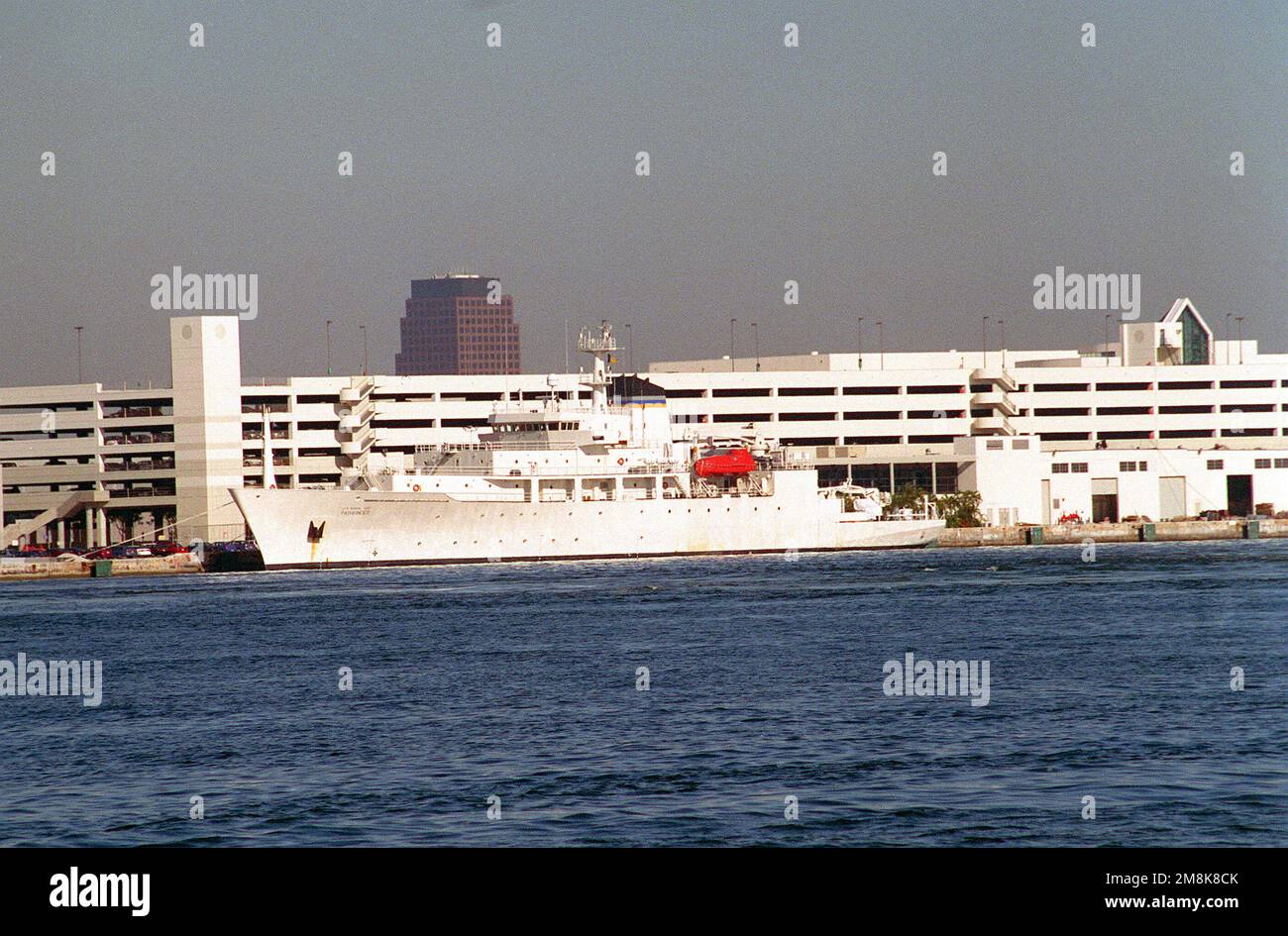 A port bow view of the Military Sealift Command (MSC) surveying ship ...