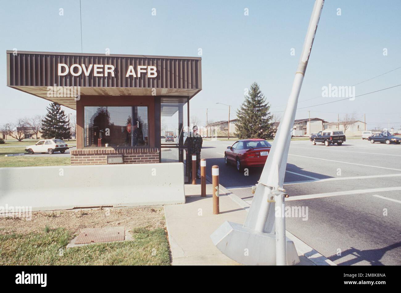 A medium-range view of the main gate. Base: Dover Air Force Base State ...