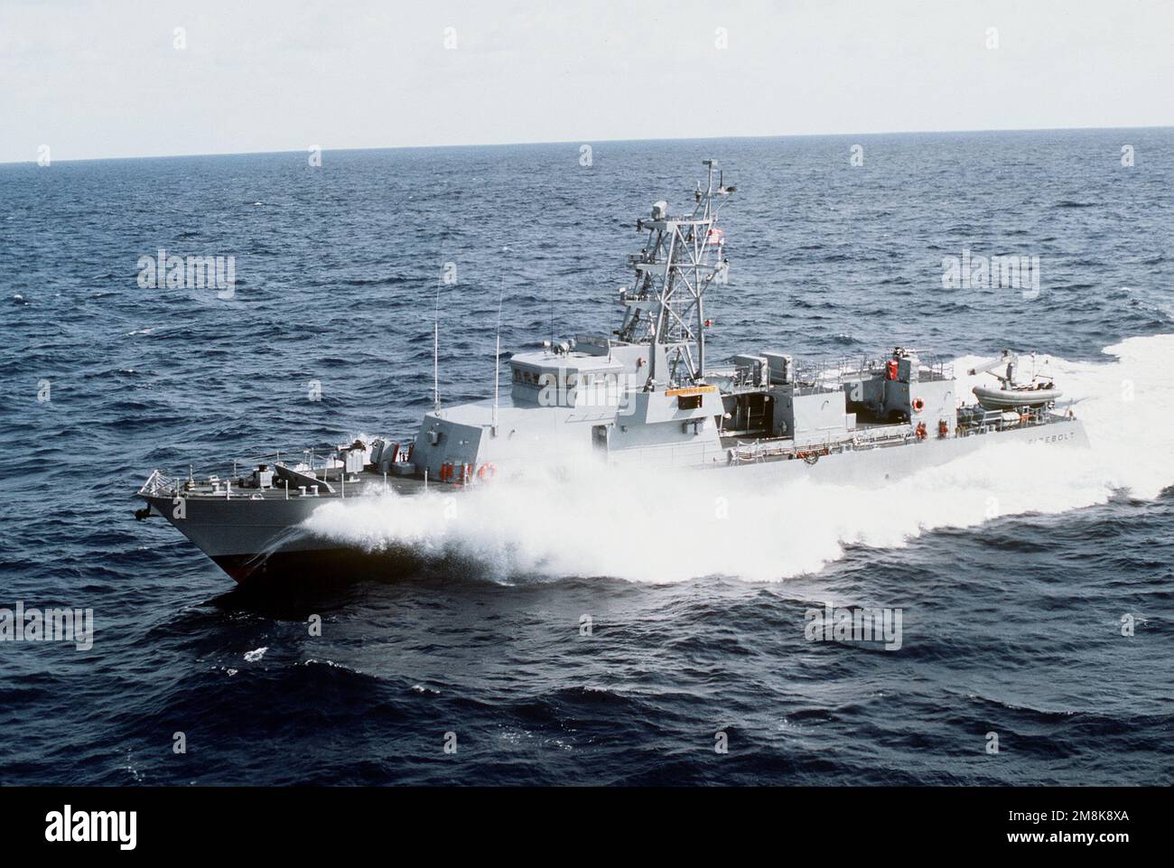 A port bow view of the coastal patrol boat USS FIREBOLT (PC-10 ...