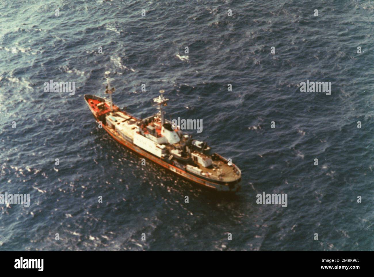A high oblique aerial port quarter view of the Russian Pacific Fleet ...