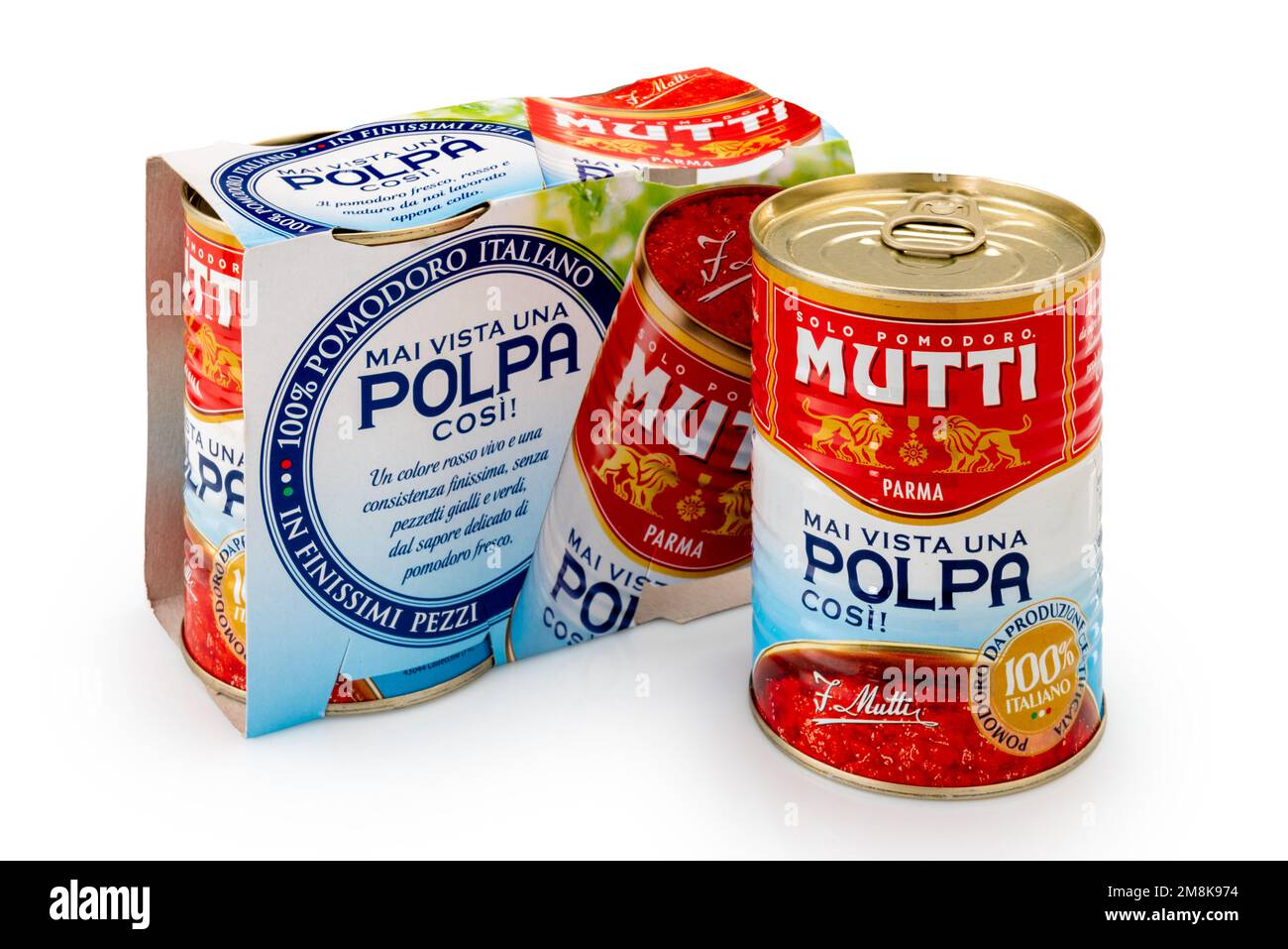 Parma, Italy - January 14, 2023: Mutti tomato pulp, Italian packaging ...