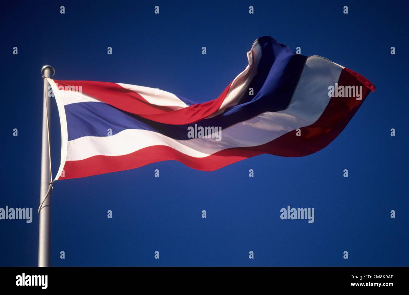 The national flag/colours of Thailand Stock Photo - Alamy