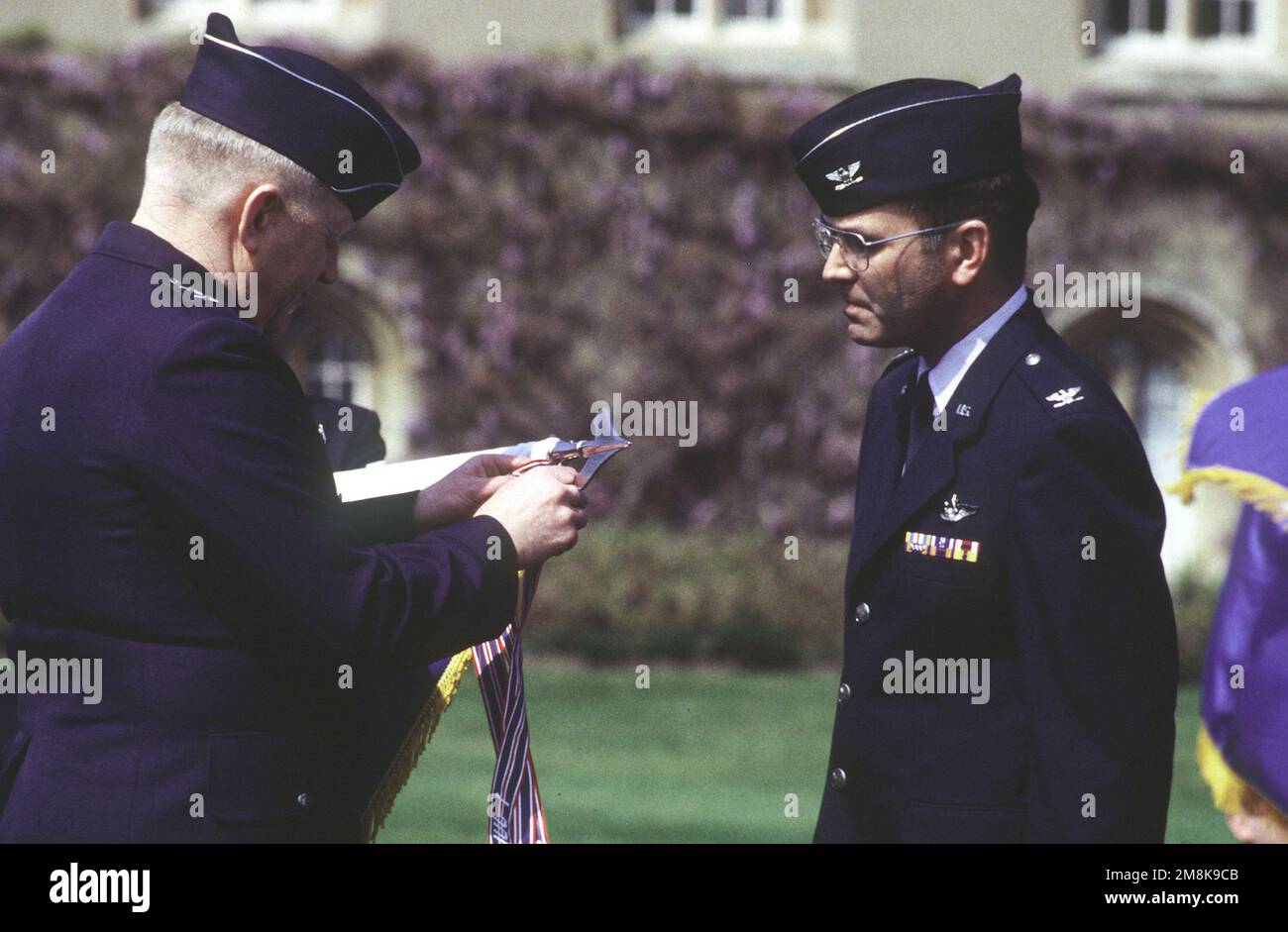 MAJ. GEN. James G. Andrus, Third Air Force Commander, presents the ...