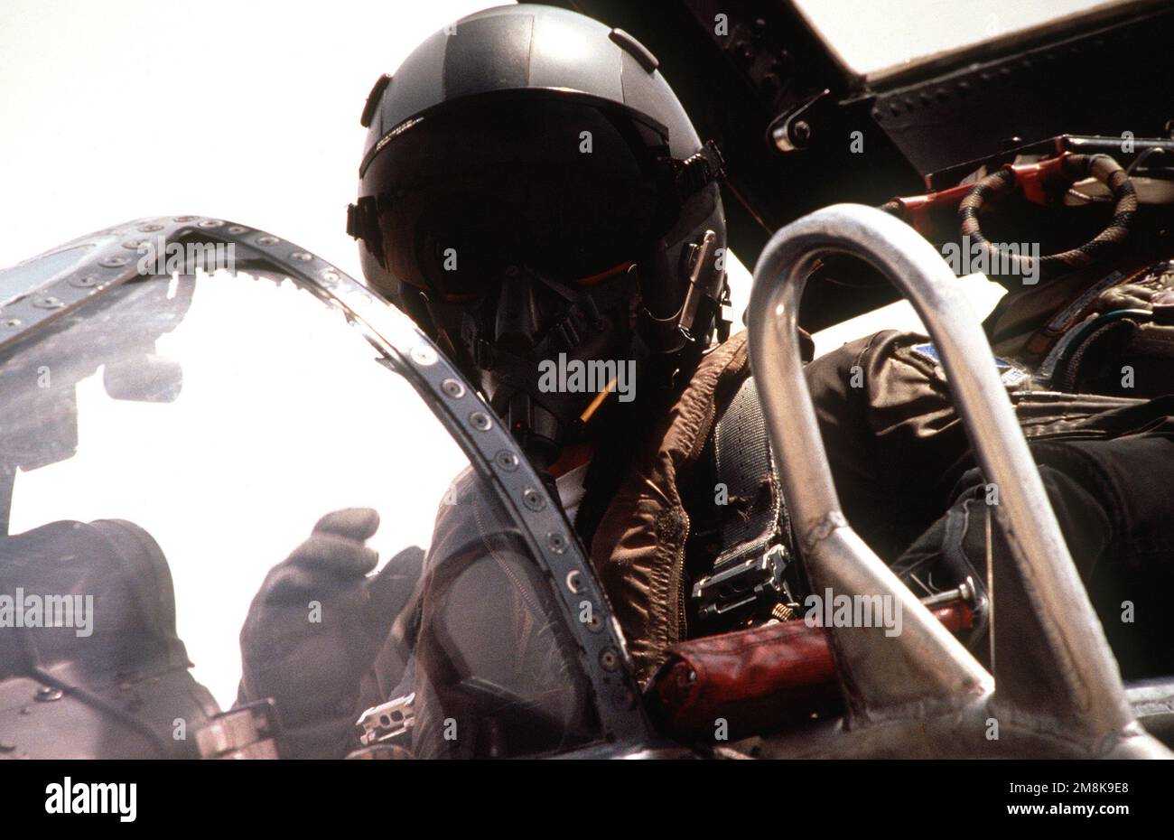 A close up view of CAPT. Ross Swezey, an F-4 Phantom pilot from the ...