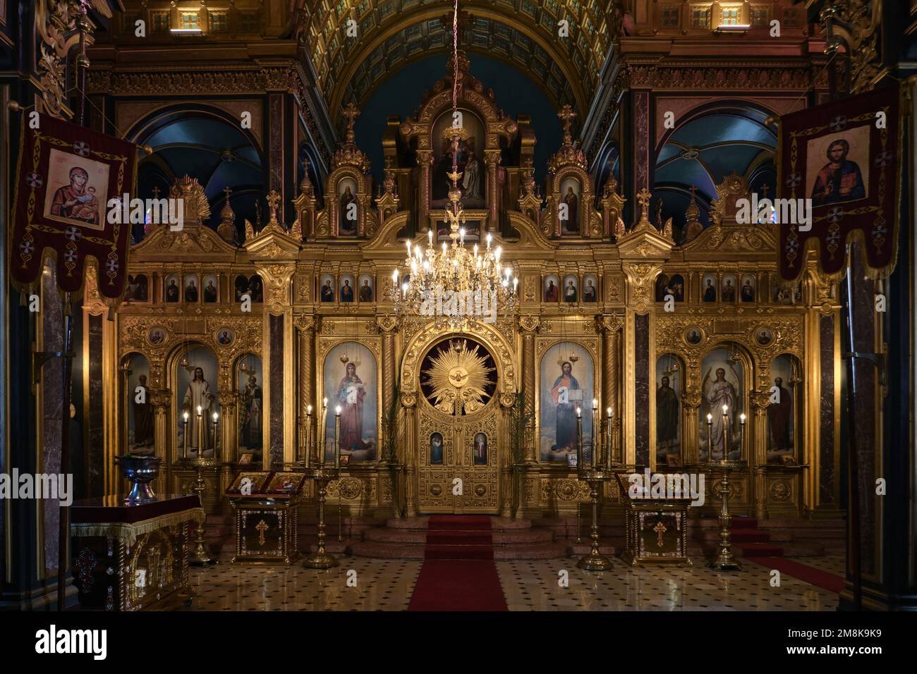 Istanbul, Turkey - January, 2023: Interior view of Bulgarian St ...