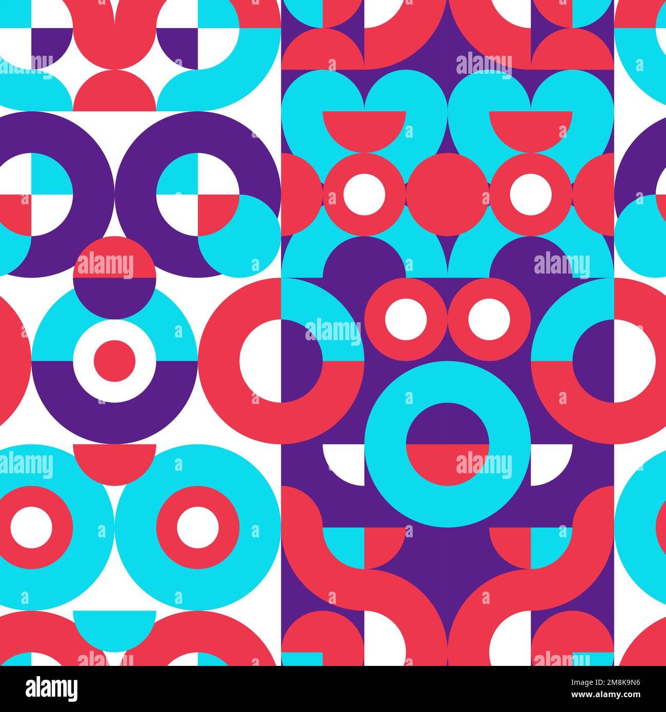 Geometric abstract retro pattern in Bauhaus style Stock Vector Image ...