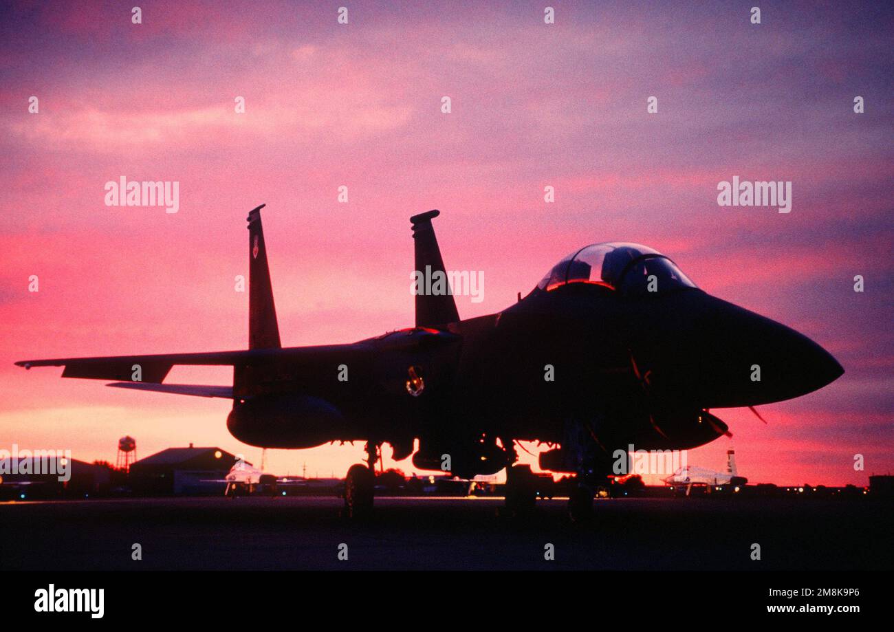 A US Air Force F-15E Strike Eagle from the 334th Fighter Squadron ...