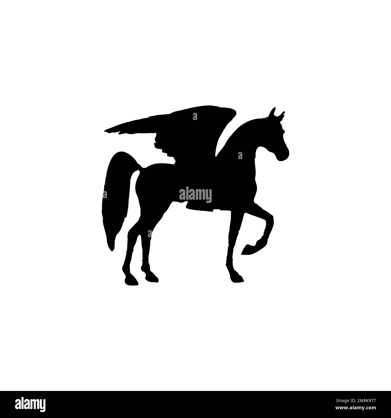 Pegasus icon. Simple style fantasy poster background symbol. Pegasus ...