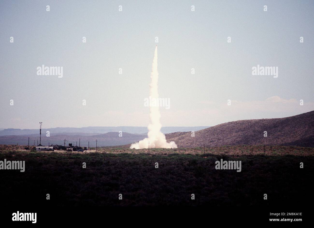 United States Army Air Defense personnel "live fire" a Patriot missile ...