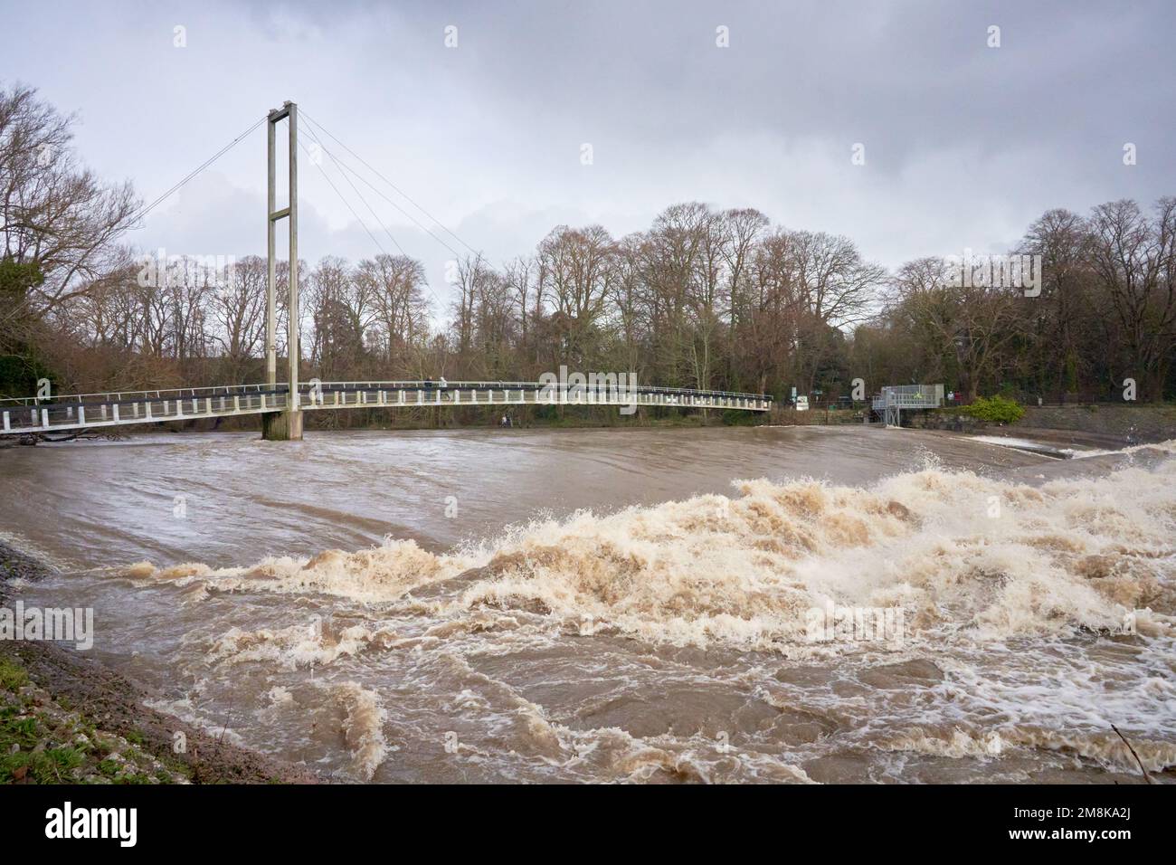 Heavy rain causes turbulent water and flooding in Pontcanna Fields and ...