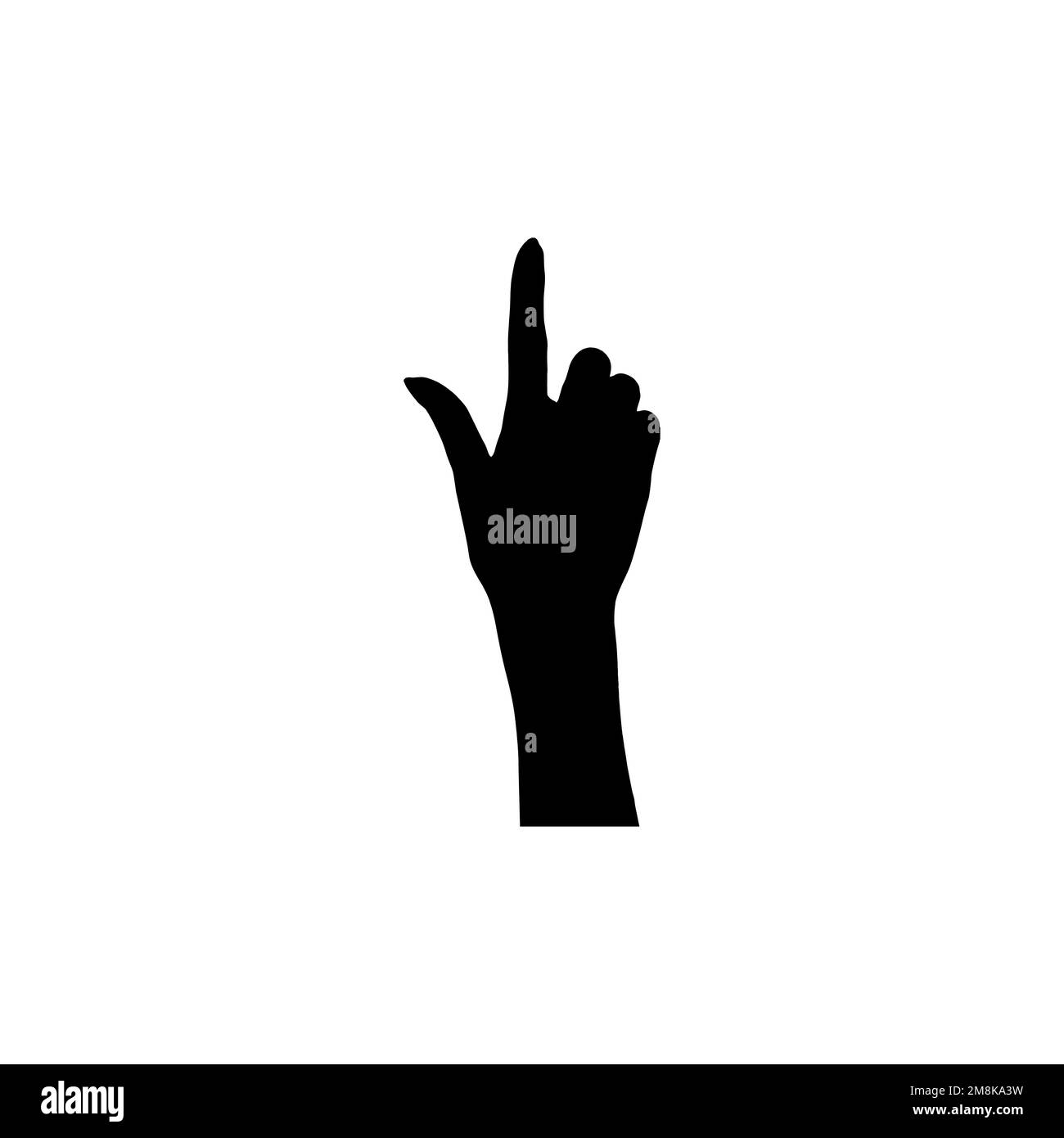 Woman hand pointer icon. Simple style fingerprint poster background ...