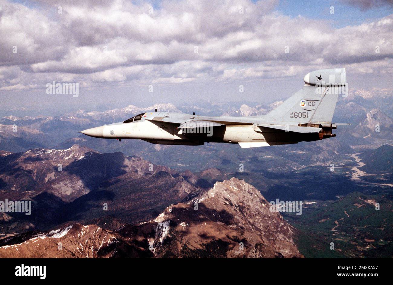 A US Air Force EF-111 Raven deployed to Aviano Air Base, Italy, from ...