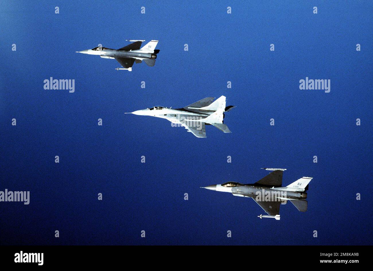 Two U.S. Air Force F-16 Fighting Falcons, from the 510th Fighter ...
