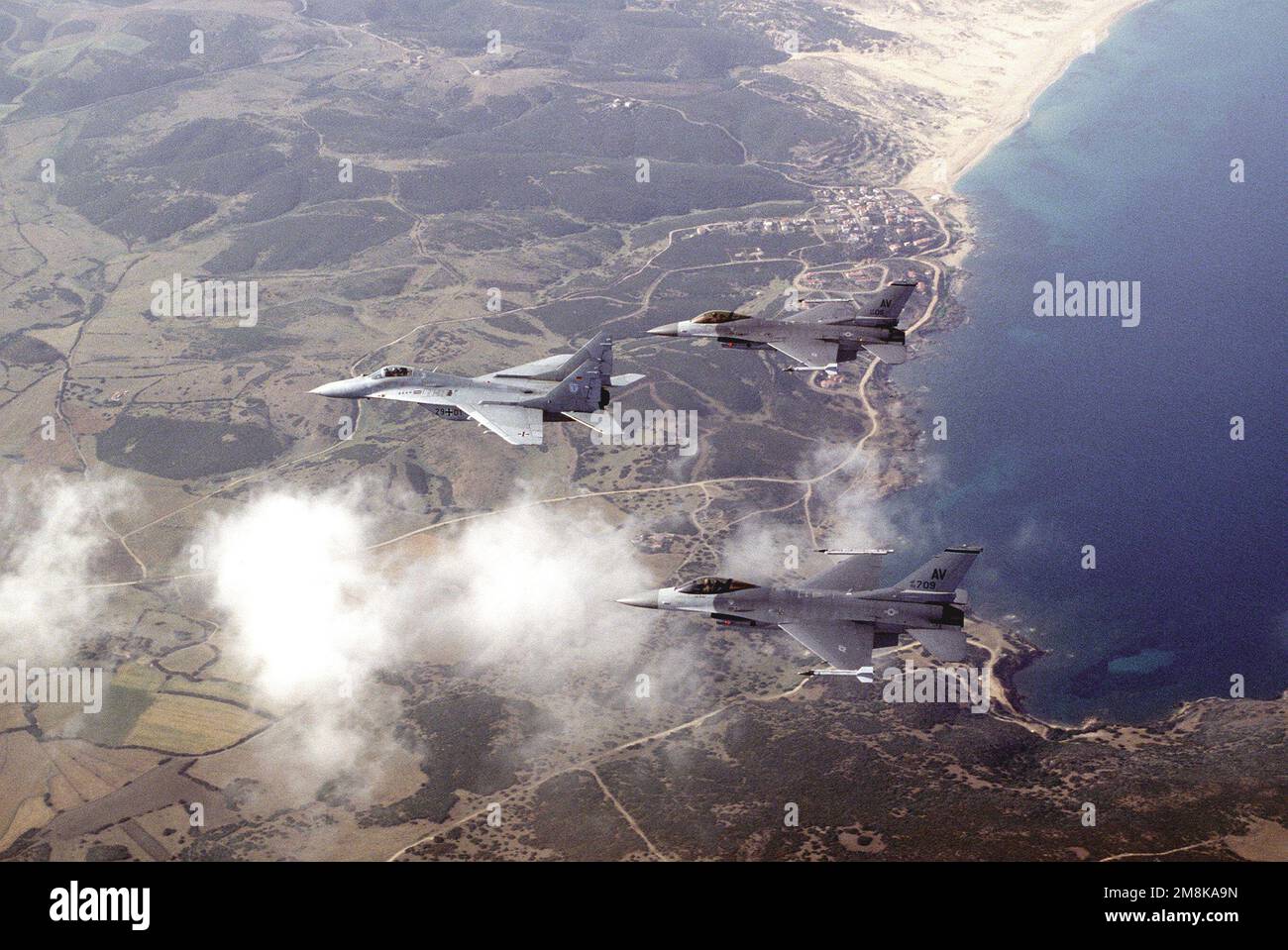 Two U.S. Air Force F-16 Fighting Falcons from the 510th Fighter ...