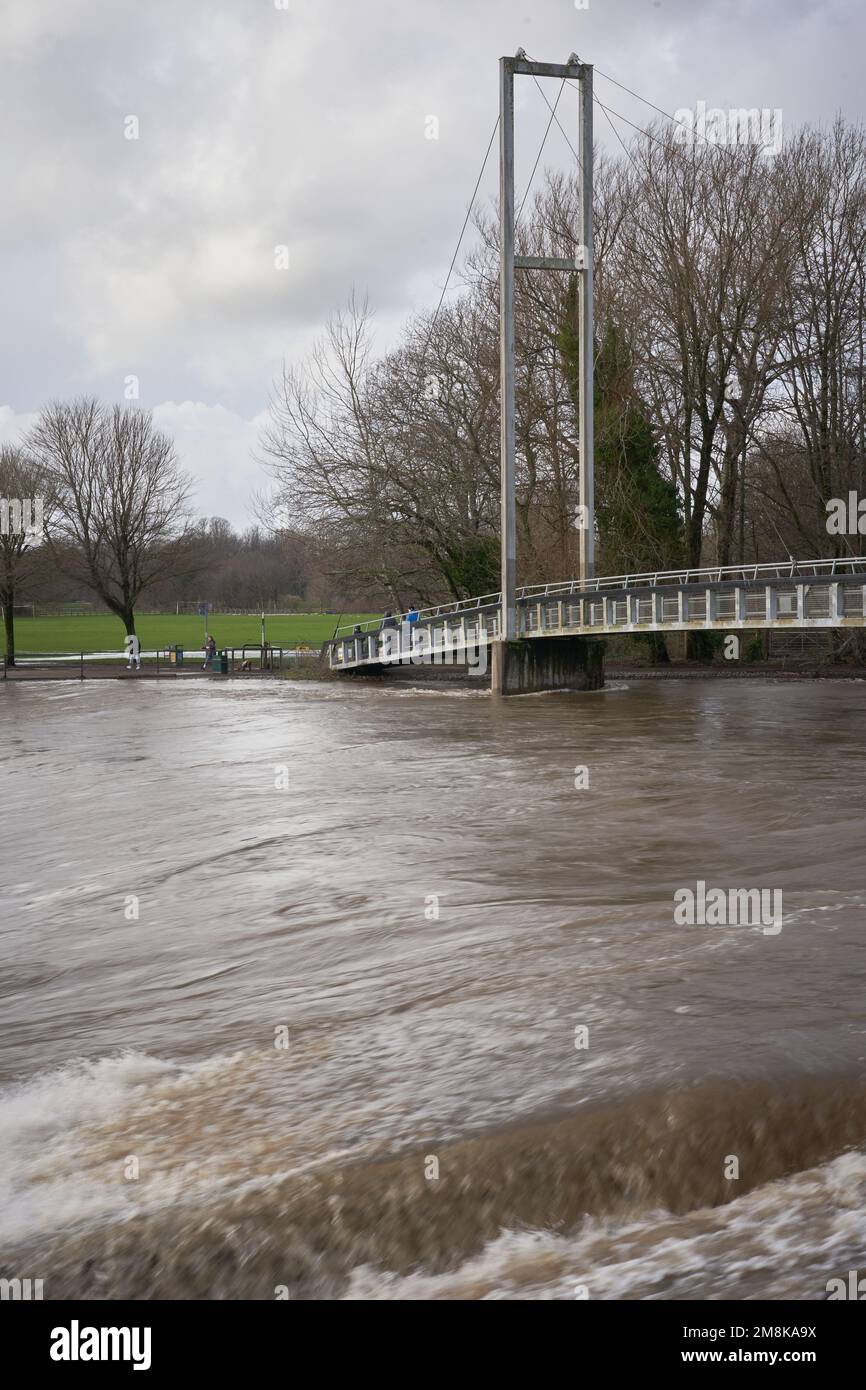 Heavy rain causes turbulent water and flooding in Pontcanna Fields and ...